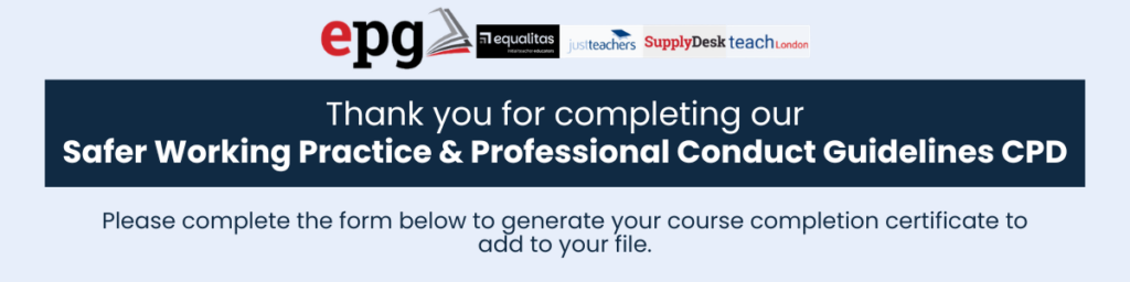 FINAL STEP: Generate your Safer Working Practice Training Certificate ...